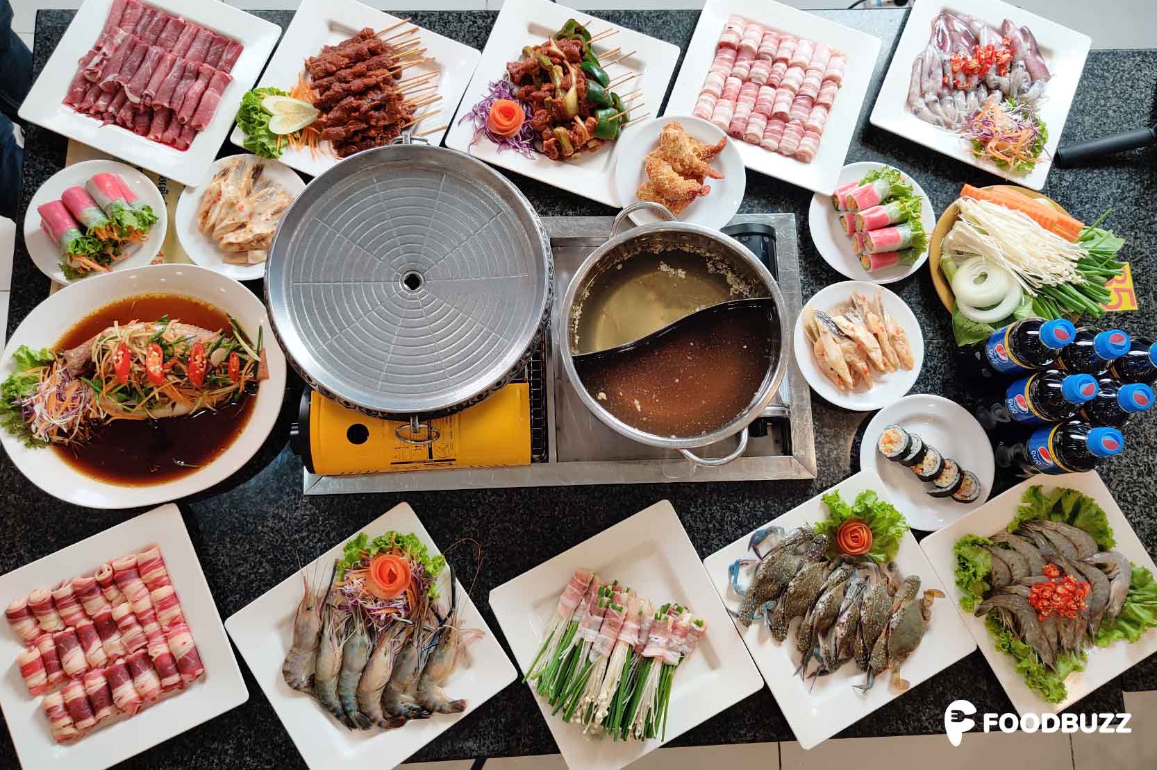 នៅ Buffet Station ចំណាយក្រោម 10$ ញ៉ាំម៉ាប៉ោងពោះ បានទាំងស៊ុប បានទាំងសាច់អាំង